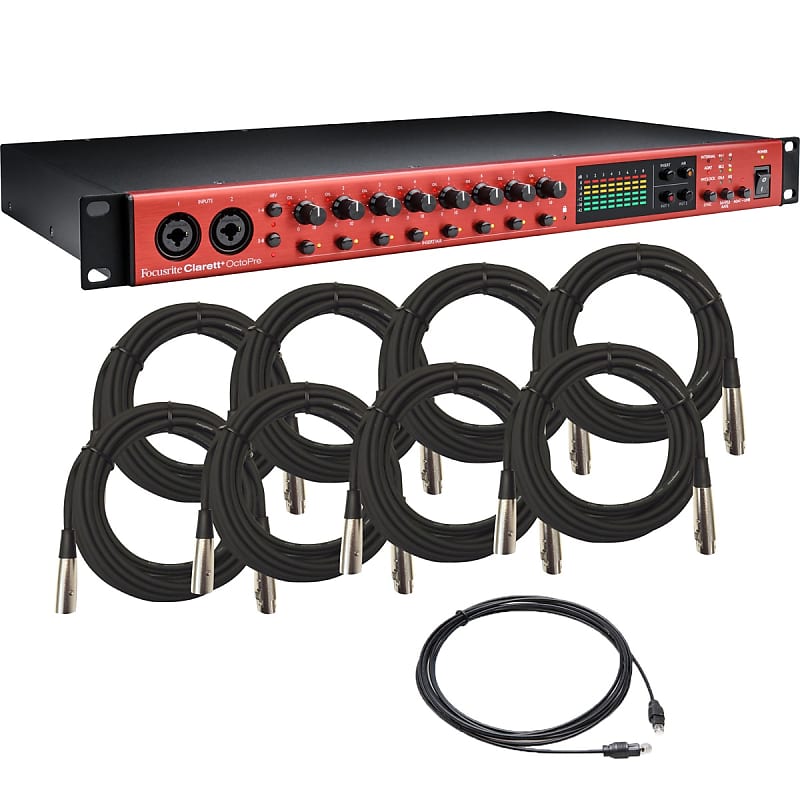 Focusrite Clarett+ OctoPre 8-Channel Mic Preamp CABLE KIT | Reverb