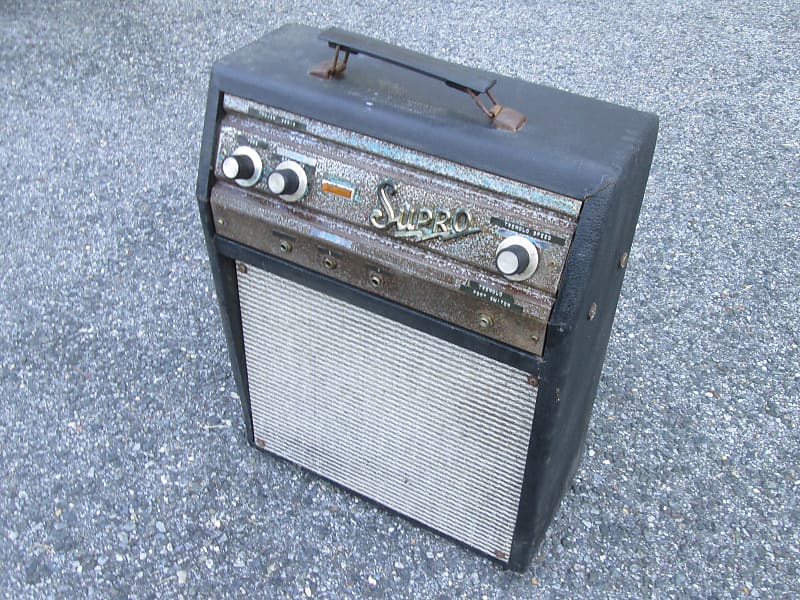 Vintage 60s Supro National S6616 Trojan 6V6 Tube Guitar Amp | Reverb