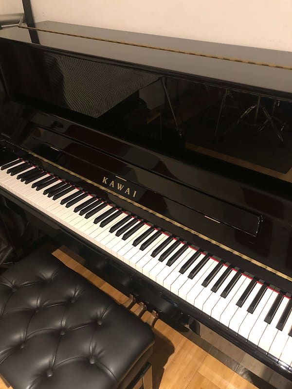 Kawai K-3 Upright Piano Ebony | Reverb