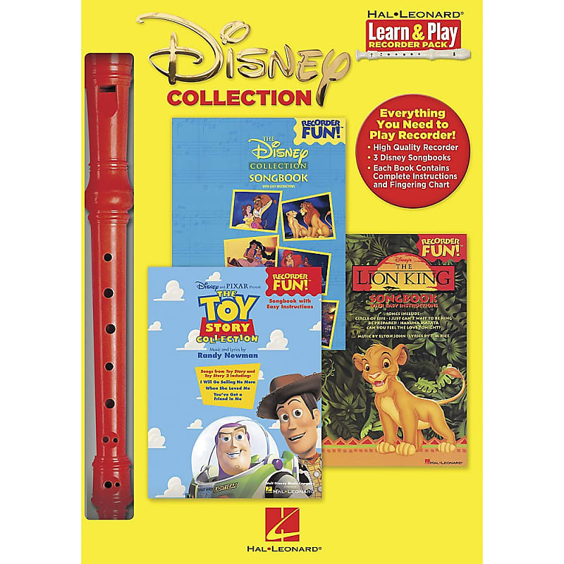 Hal Leonard Disney Collection Learn & Play Recorder 3-Book | Reverb