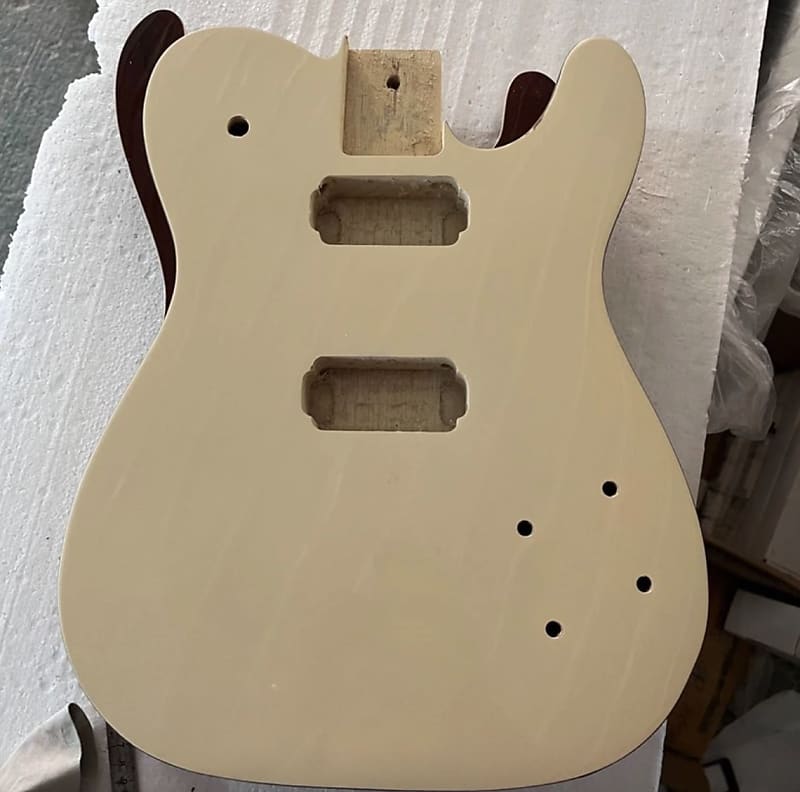Glossy White Guitar HH Tele Style Body Project | Reverb