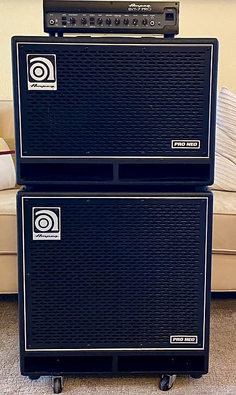 Ampeg SVT-7 Pro with two Pro Neo speaker cabinets | Reverb