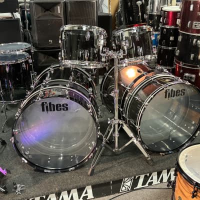 Fibes Vintage Smoke gray 9 piece Acrylic drum set 1998 - | Reverb