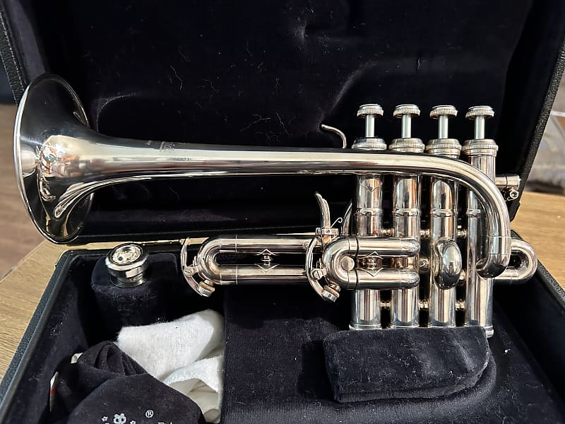F. Schmidt 54s silver 4 valve piccolo trumpet Bb/A great | Reverb