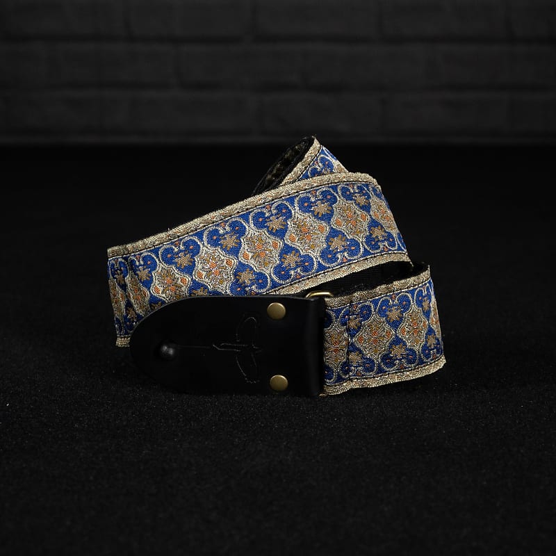 PRS Deluxe 2" Retro Guitar Strap - Blue and Silver | Reverb