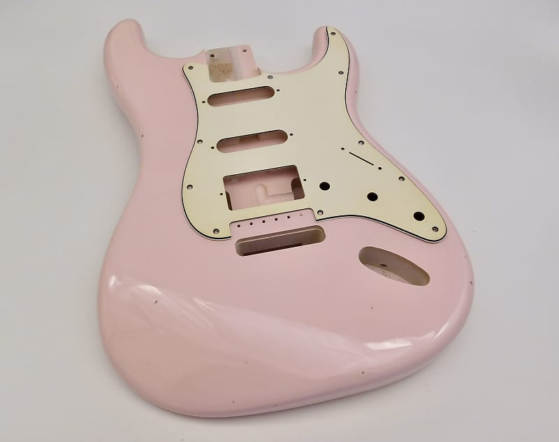 4lbs 2oz BloomDoom Nitro Lacquer Aged Relic Faded Shell Pink | Reverb