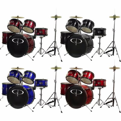 GP Percussion GP55BK 5-Piece Junior Drum Set with Cymbals and | Reverb