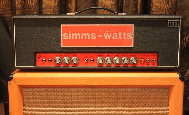 Simms Watts AP 100 MKII 1972 Black | Reverb