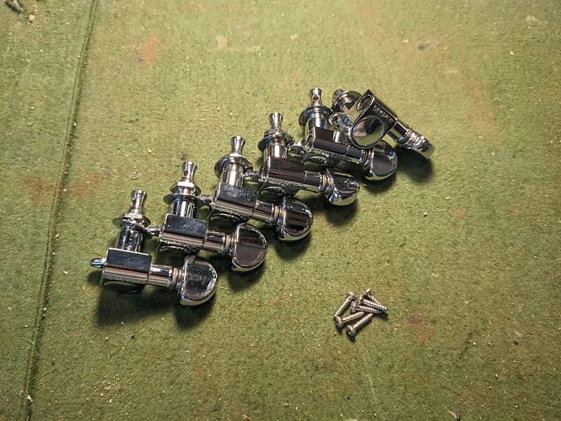 Grover Mini Rotomatics (205 Series) 6-In-Line Tuners Chrome | Reverb