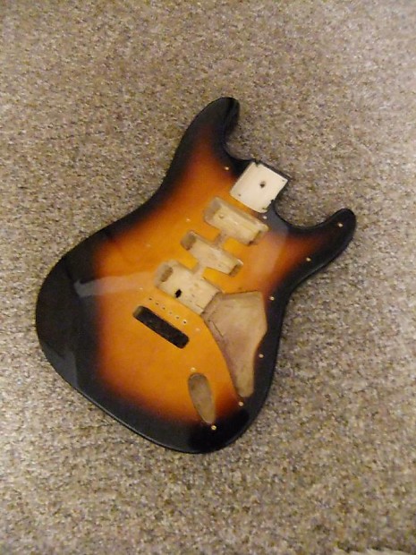 Stratocaster shape sunburst body | Reverb Canada