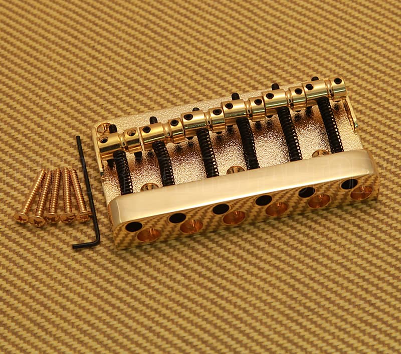 BB-3490-002 Economy Gold 6-String Bass Bridge | Reverb