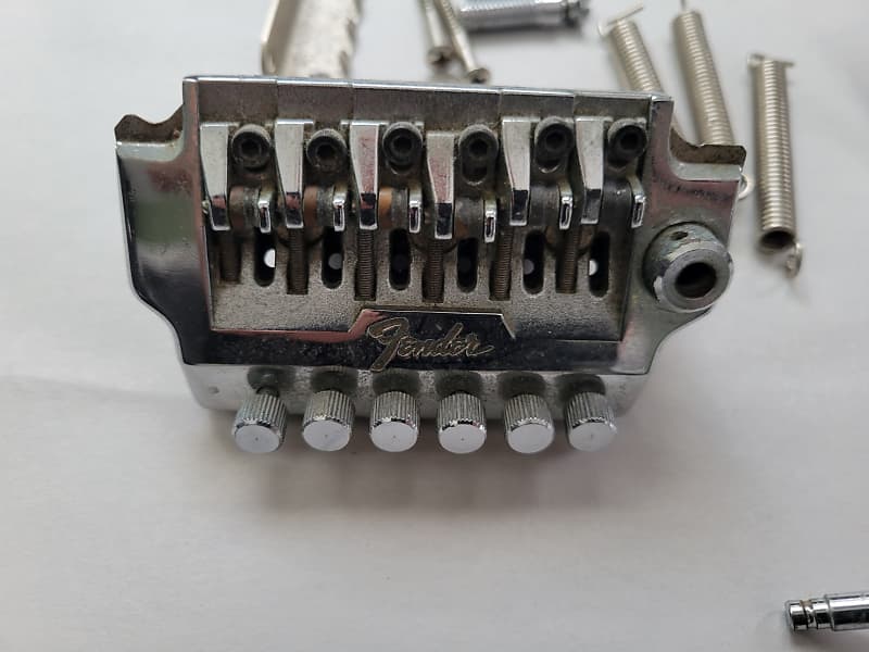 1980's Fender Japan Chrome Tremolo Assembly System 1 Original | Reverb