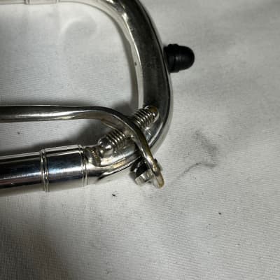 Vintage King Conservatory 1920s Silver Plated Trombone over | Reverb