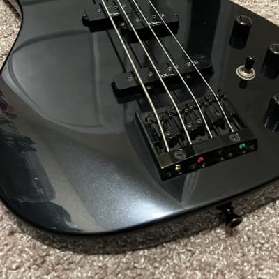 BC Rich Gunslinger Bass - MIJ - Dark Gray/Blue finish PJ Bass | Reverb
