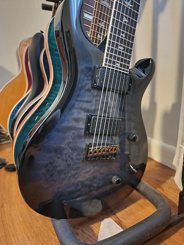 PRS SE Mark Holcomb 7 - Blue Burst | Reverb