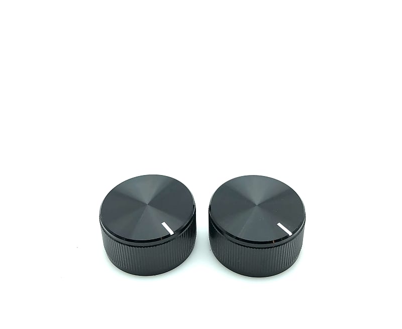 2 Large Metal Control Knobs Black | Reverb