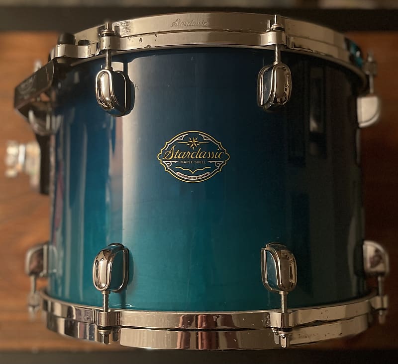 Tama Starclassic Maple 14x10” Rack Tom 1990s Marine Blue Fade | Reverb