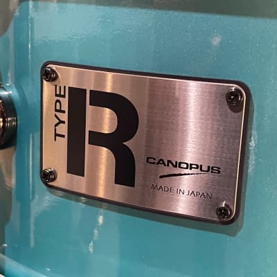 Canopus MTR-1455DH/BN Turquoise Metallic Type R Series Snare | Reverb