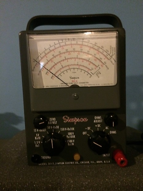 Simpson 311-3 Vacuum Tube Volt-Ohmmeter from the 60’s | Reverb