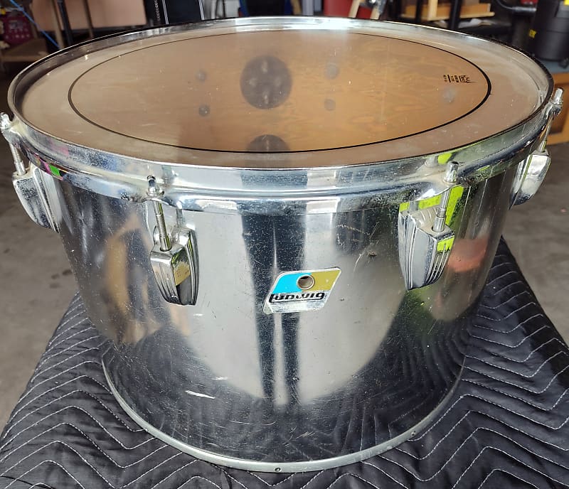 1980's 18" x 12" Ludwig Chrome 'O Wood Concert Tom SN# | Reverb