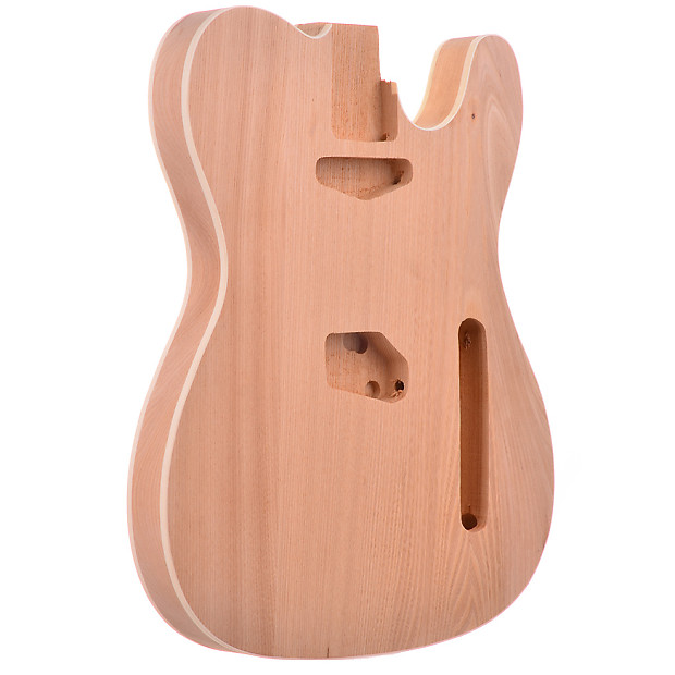 Unfinished Ash Telecaster Style Cream Bound Guitar Body | Reverb