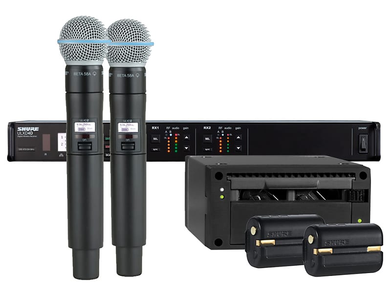 (Mint) Shure ULXD Dual-Channel Handheld Wireless Kit with 2 | Reverb