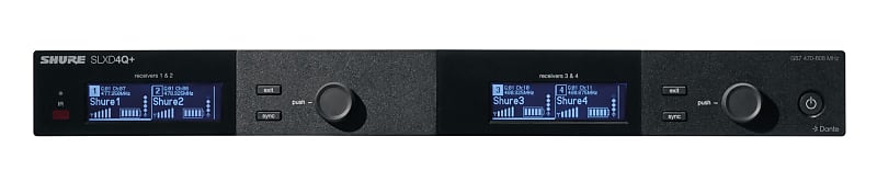 Shure SLXD4QDAN+ Quad Receiver with Dante Connectivty and 19 | Reverb