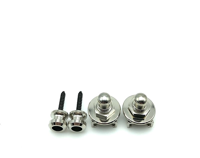 Genuine Schaller Strap Locks System Set Germany Nickel | Reverb