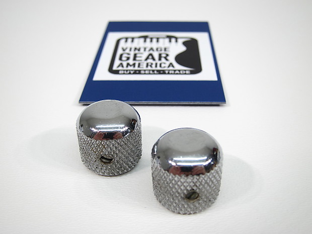 Pre CBS Fender Telecaster Esquire Knobs 1953-1954 Chrome Dome | Reverb