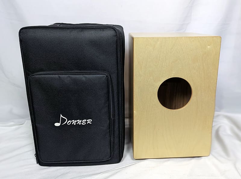 Donner Cajon Drum Box Percussion Instrument Full Size with | Reverb