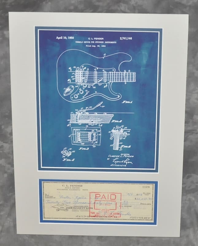 Leo Fender 1968 Autographed Signed Personal Check Matted To | Reverb