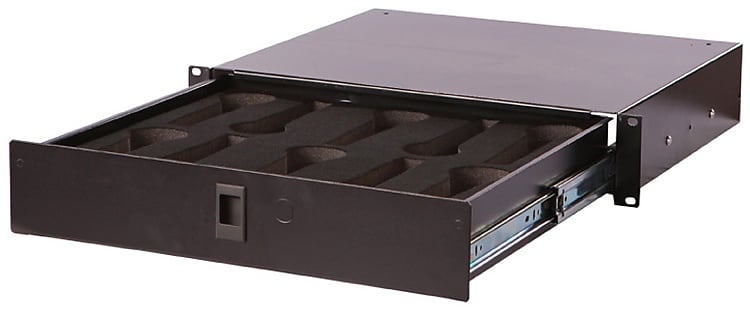 Gator GRW-DRWMIC10 2U Rack Drawer for Wired Microphones | Reverb