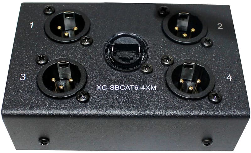 ProX XC-SBCAT6-4XM 4-Channel XLR-M CAT6 Audio / DMX Portable | Reverb