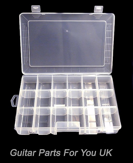 18 Compartment Lided Storage Box With Removable Inserts | Reverb