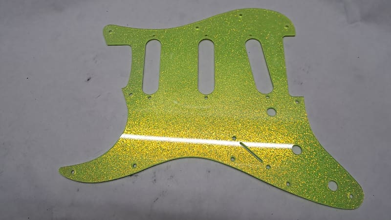 Lefty left handed Iridescent Yellow Sparkle Glitter Acrylic | Reverb