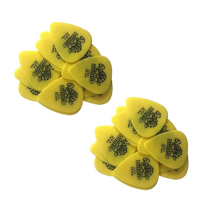 Dunlop Guitar Picks Tortex 24 Pack .73 MM Medium (418.P73) | Reverb