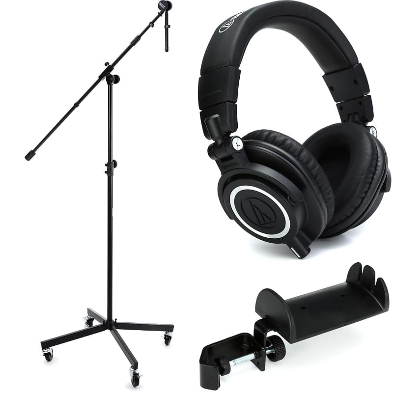 On-Stage SB96+ Studio Boom Mic Stand Headphones Bundle | Reverb