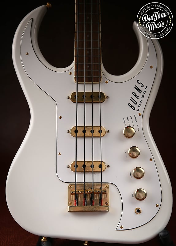 Burns Bison Series Bass Guitar White - Made in Korea | Reverb