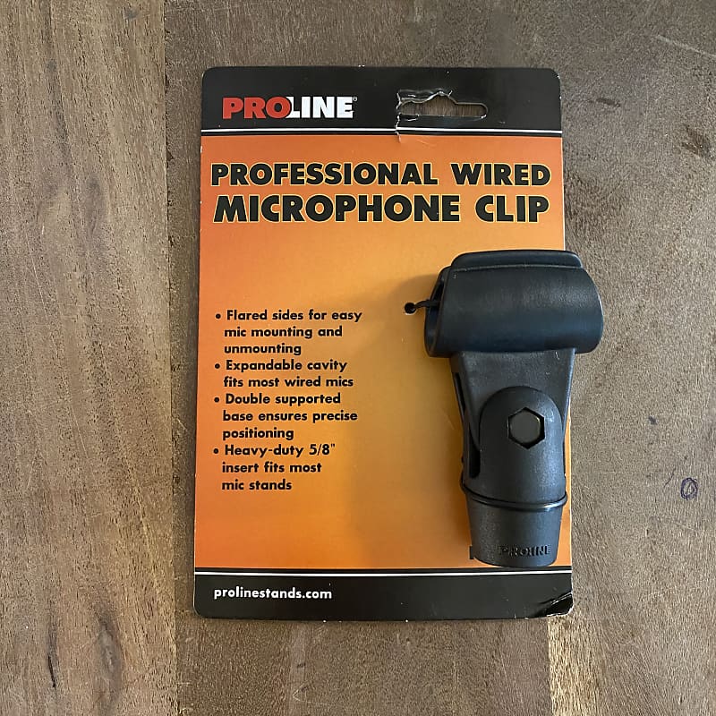 Proline Professional Wired Microphone Clip - Black | Reverb