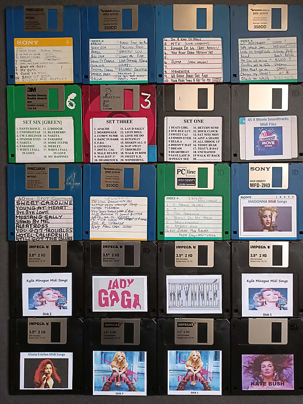 Various Midi Songs Files - Retro Midi Songs Files Floppy Disk | Reverb