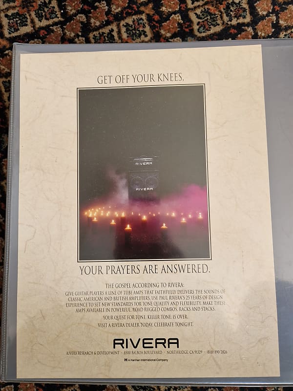 Rivera Manual and Broschure and Schematic Folder | Reverb