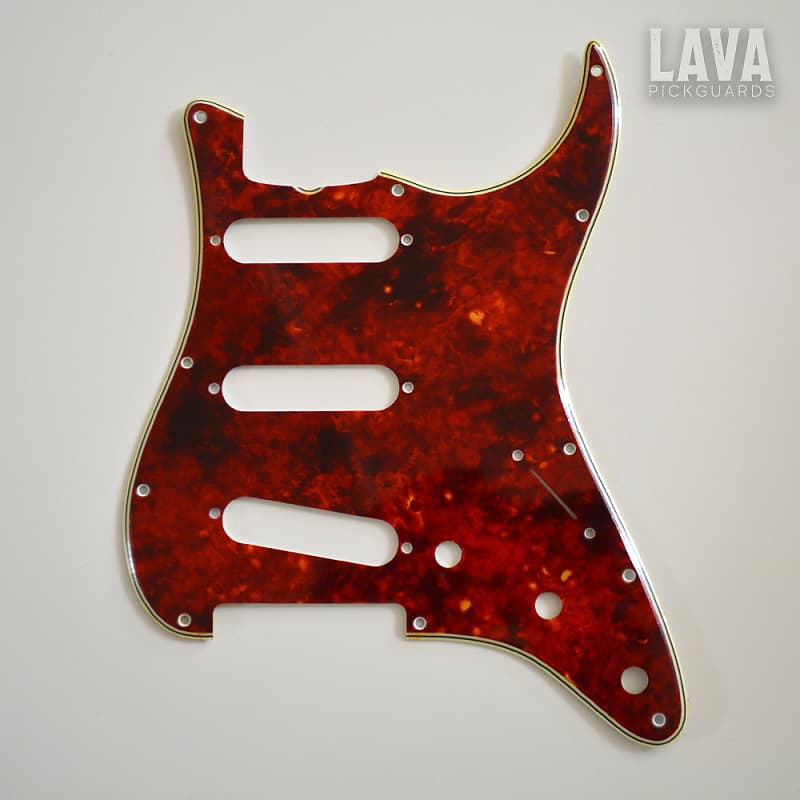 Lava Pickguard 11 home Stratocaster - red tortoise shell 2023 | Reverb