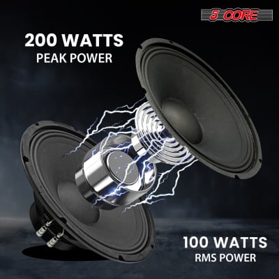 5 Core Speaker Subwoofer Pair 12 Inch PA DJ Subs 200W Max Pro | Reverb