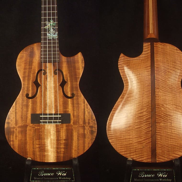 Bruce Wei Solid Curly Acacia, Curly Maple ArchBack Tenor | Reverb