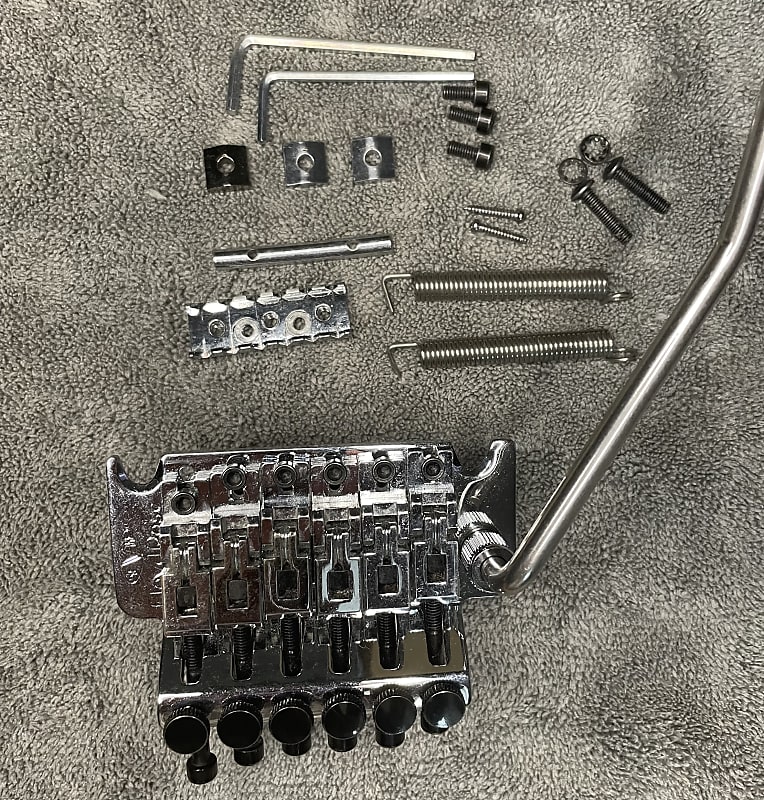 EVH Floyd Rose Tremolo bridge + locking nut 2020 - Chrome | Reverb