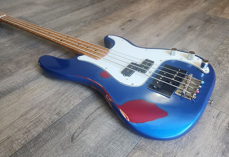 Custom Fender Dual Precision MIM LPB over CAR | Reverb