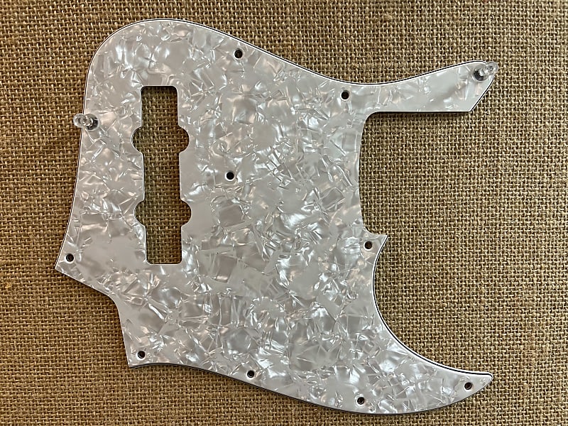 WD Music Pearloid Jazz Bass PickGuard - Pearloid White | Reverb