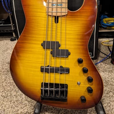 IYV 5-String Jazz Bass - Active PJ Pickups Flame Maple Top | Reverb