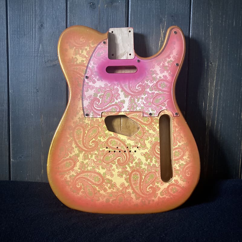 Telecaster Aged Guitar Body - Pink Paisley light guitar relic | Reverb