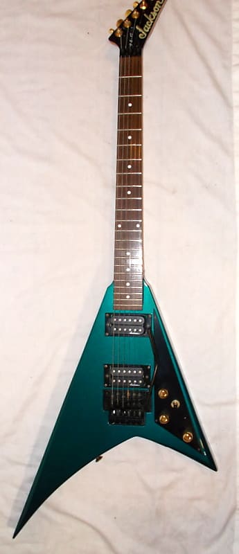 Jackson Performer Flying "V" Teal / Gold Hardware With | Reverb